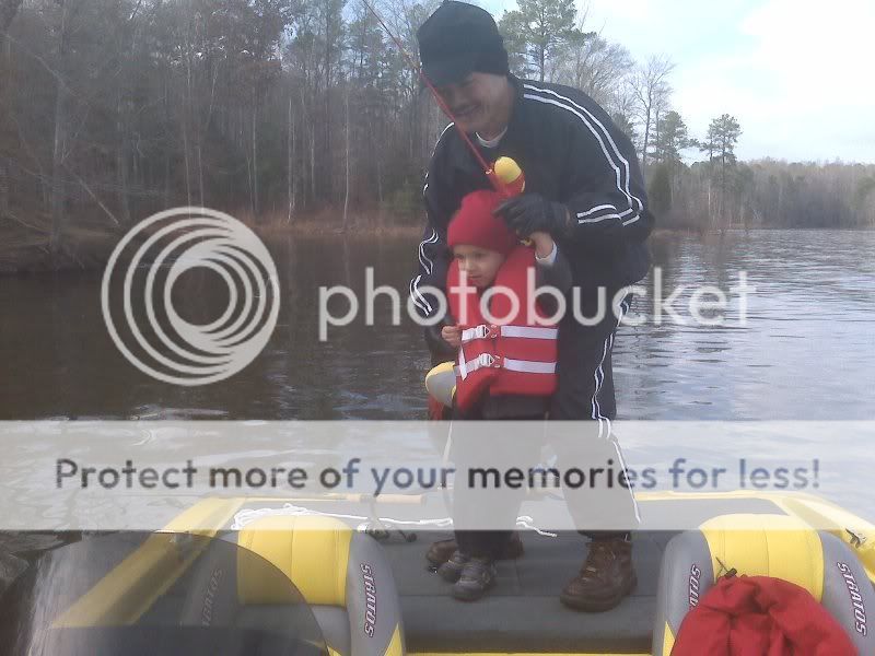 The little man's first fish!